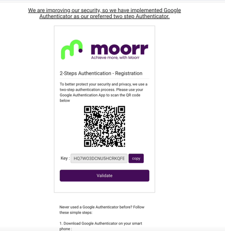 Google Authenticator: How to log in for the FIRST TIME?