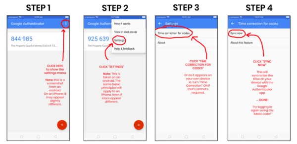 Google Authenticator: Time Correction for Codes