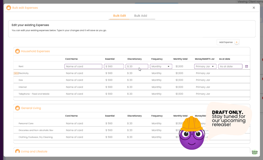 Bulk Add & Bulk Edit (Expenses Only)