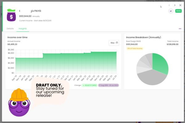 Income Progress Chart - Webapp